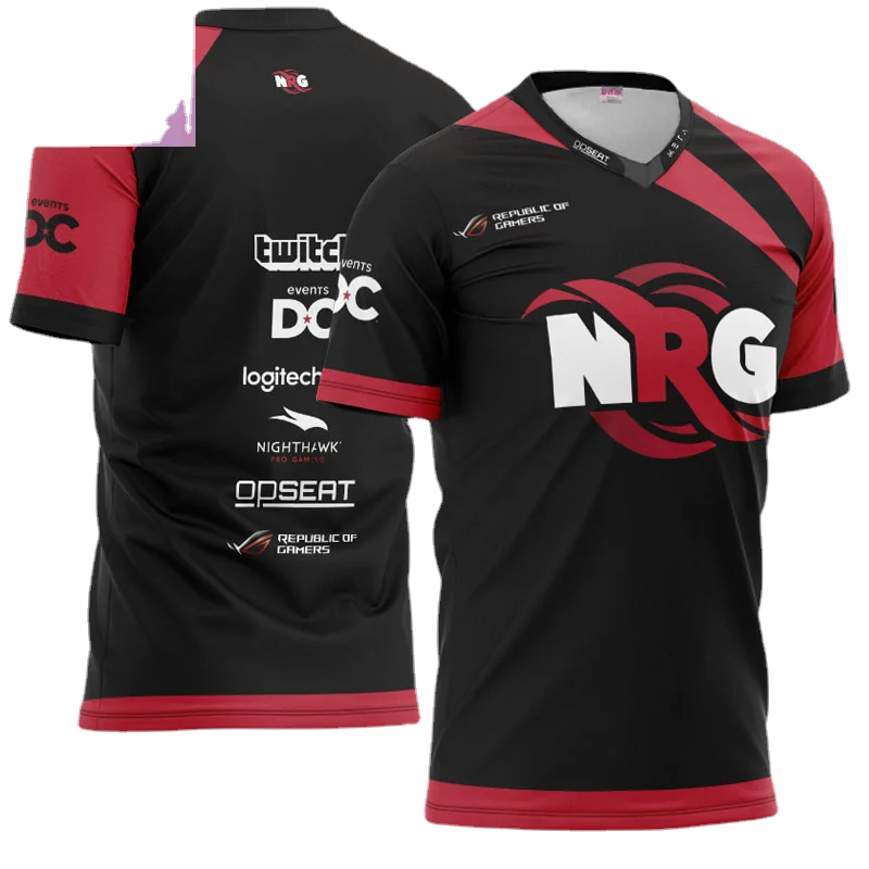 Camisa uniforme do jogador de csgo nrg esports camiseta personalizado id fãs jogo tshirt dos ...