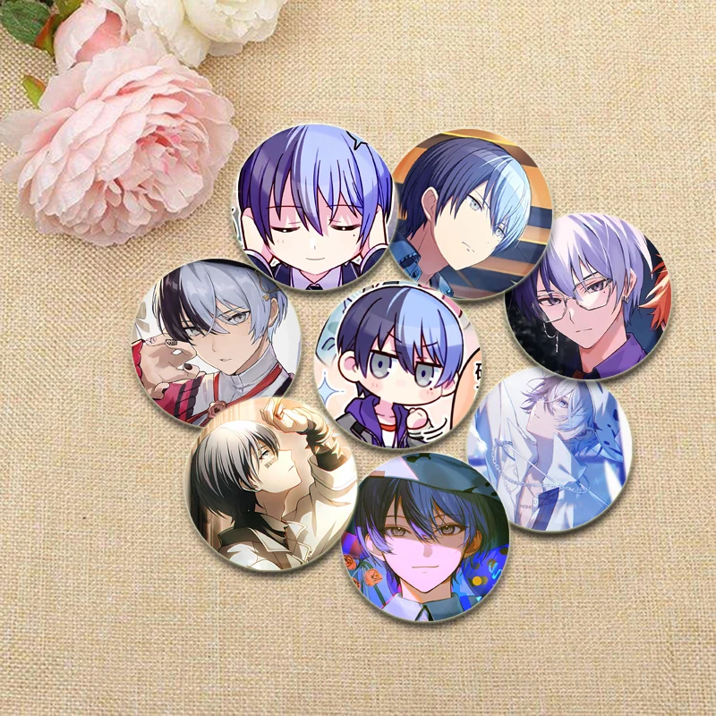 Anime Project SEKAI Brooches HD Print Handmade Pins Aoyagi Toya Cartoon ...