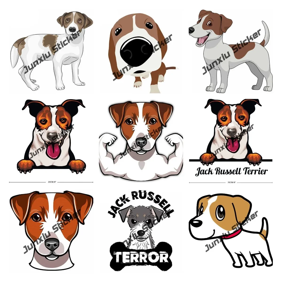 Cute-Jack-Russell-Terrier-Dog-Anime-Car-Sticker-Funny-Jack-Russell ...