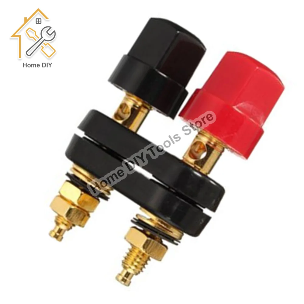 5pcs-Banana-plugs-Couple-Terminals-Red-Black-Connector-Amplifier ...