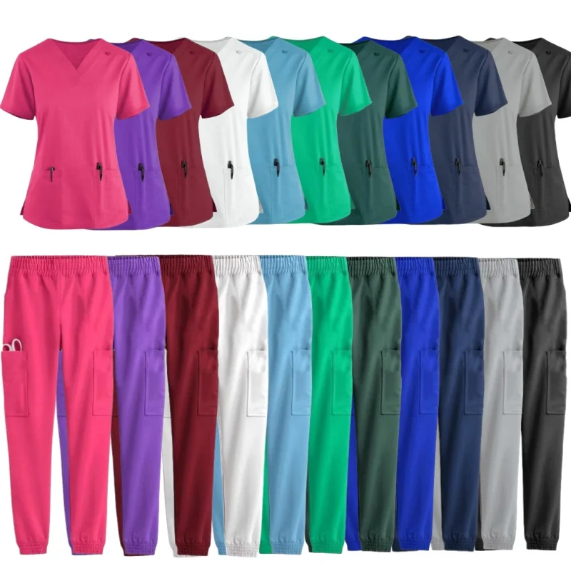 Uniforme-m-dico-de-tela-suave-lavable-para-enfermeras-conjunto-de-ropa ...