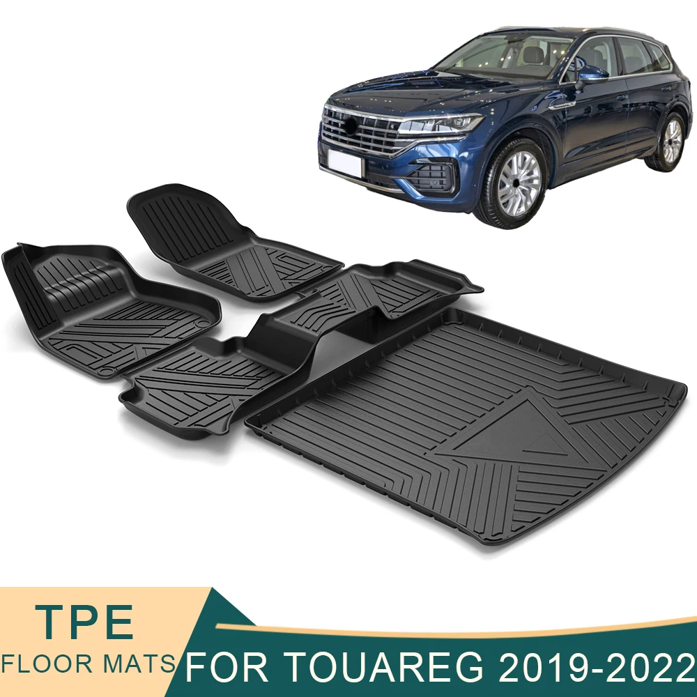 For Vw Volkswagen Touareg Cr 2019-2022 Auto Car Floor Mats All-weather ...