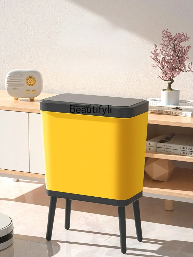 GY-Creative-High-Leg-Trash-Can-Household-Light-Luxury-Living-Room-15L ...