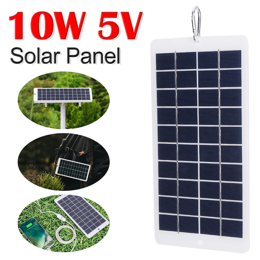 USB-Solar-Battery-Charger-10W-5V-Output-900MA-Portable-Solar-Panel ...