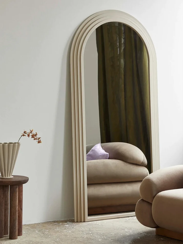 French-light-luxury-style-Full-length-mirror-Creative-arched-mirror ...