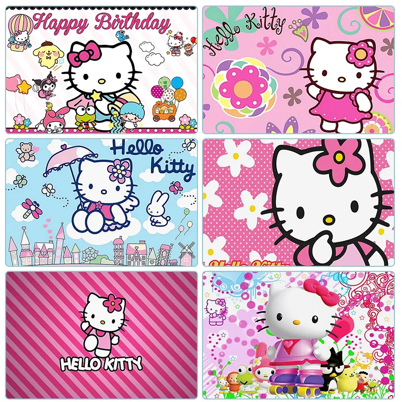 Hello-Kitty-Backdrop-Birthday-Party-Decoration-Photography-Curtain ...