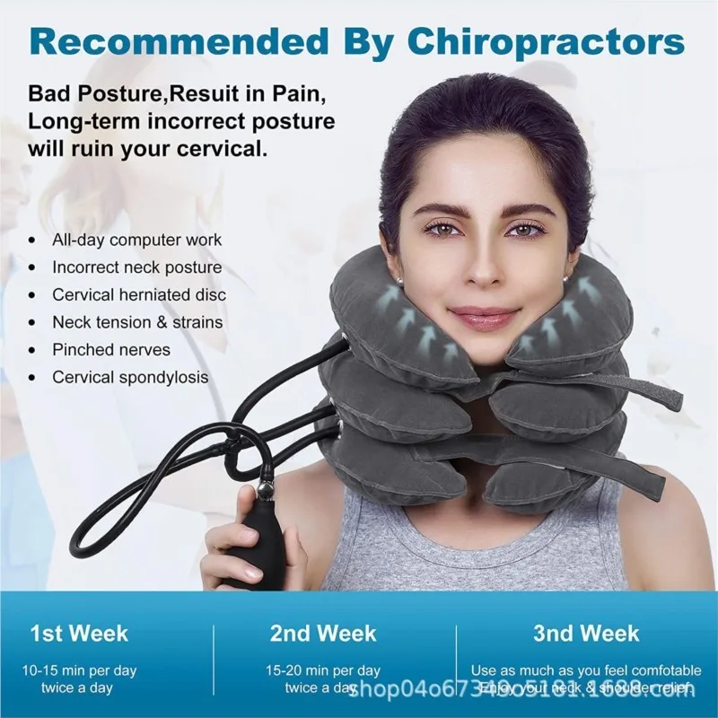 Portable cervical traction kang cervical rehabilitation device 4 layers ...