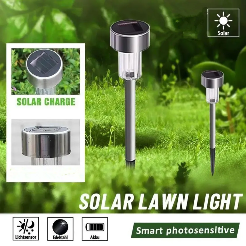 10pcs-Lawn-Floor-Lamp-Garden-Decorative-Stainless-Steel-Light ...