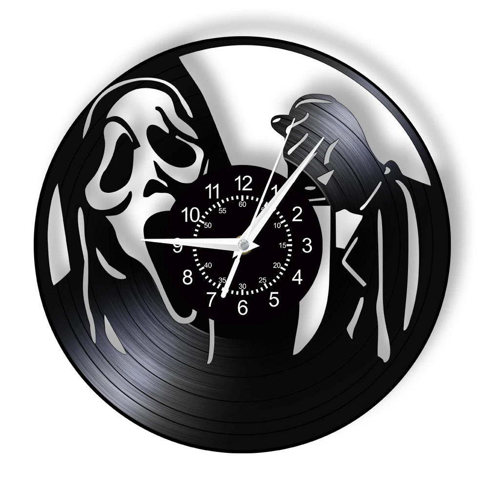 Horror Ghost With Knife Laser Cut Vinyl Record Wall Clock Music Album ...