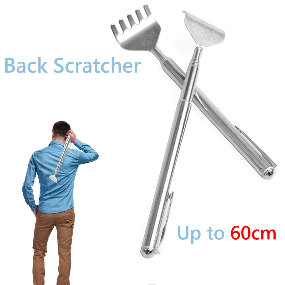 1pcs Stainless Steel Telescopic Back Scratcher Telescopic Pen Clip ...