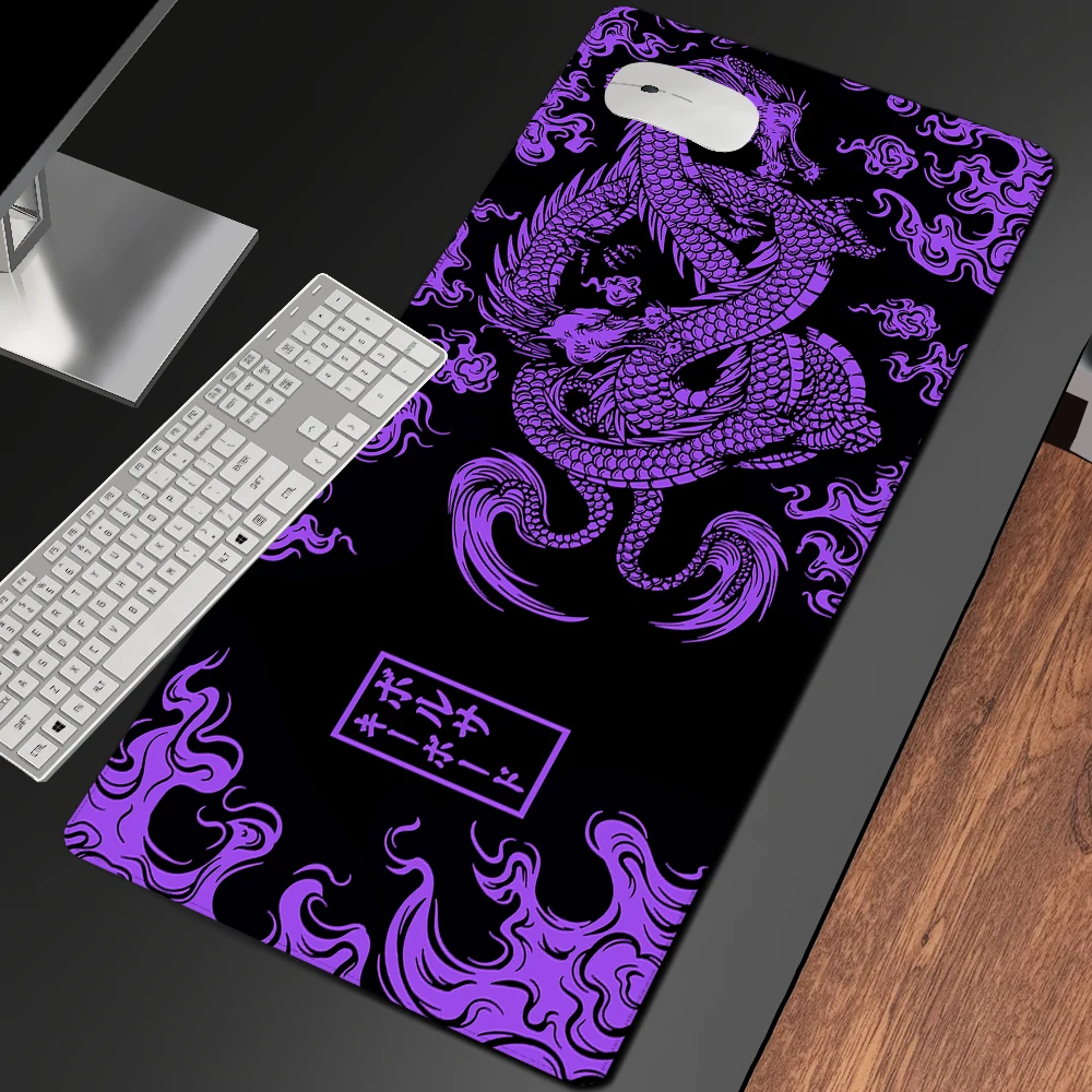Large-Purple-and-Black-Mouse-Pad-Dragon-Deskmat-with-Japan-Art-for ...