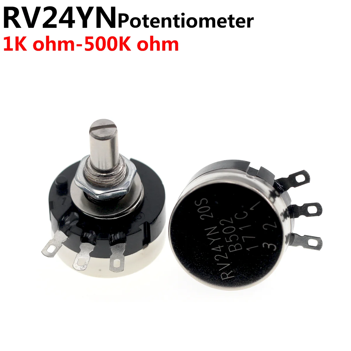 5PCS RV24 potentiometer RV24YN20S B102 B202 B502 B103 B203 B503 B104 ...