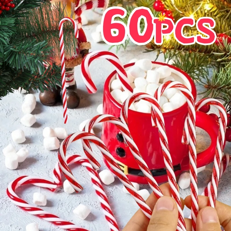 Regalo de Navidad, bastón de caramelo de 5,9 pulgadas, adorno acrílico ...