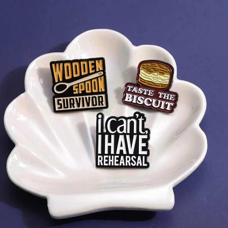 TASTE-THE-BISCUIT-Enamel-Pins-I-Can-t-I-Have-Rehearsal-Gourmet-Food ...