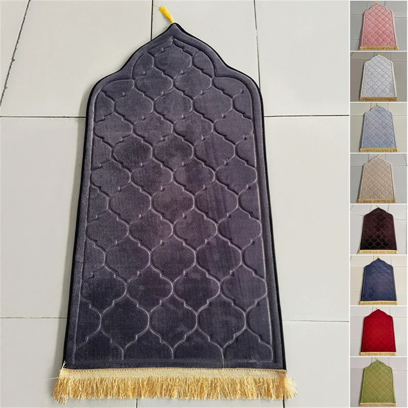 Thicken-Flannel-Soft-Prayer-Mat-for-Muslim-Non-slip-Ramadan-Worship ...