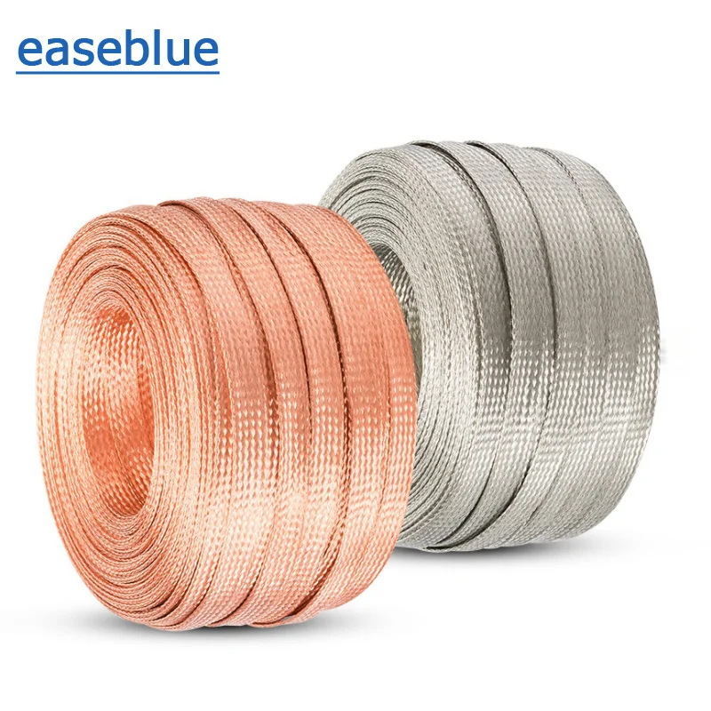 10Meters Pure Copper Tinned Bare Ground Braid Lead Wire Metal Sheath ...