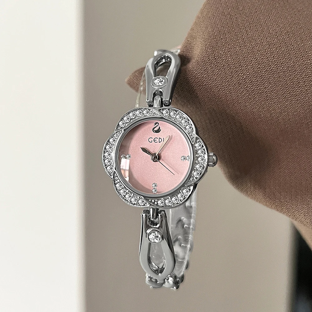 GEDI Watches for Woman Sunflower Colored Dial Quartz Women's Wristwatch ...