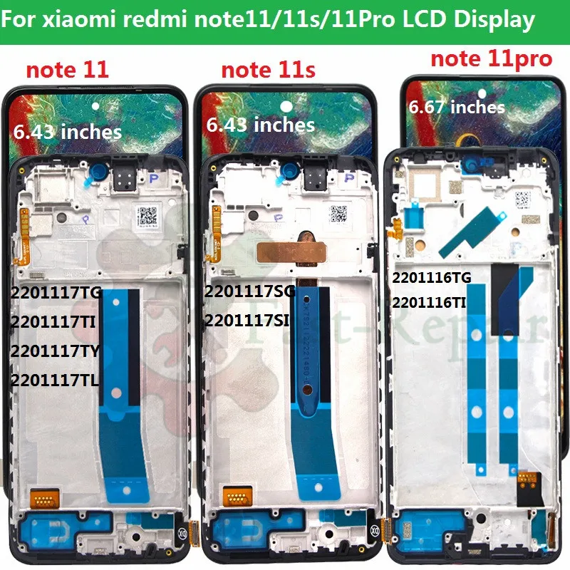 Incell pantalla LCD de 6,67 pulgadas para Xiaomi Redmi Note 11 ...