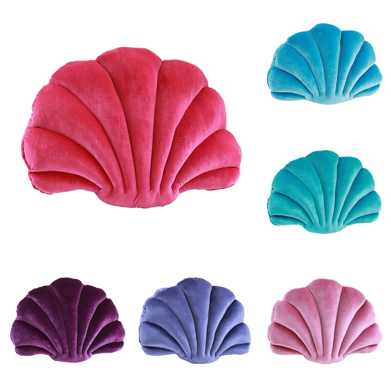 Sea-Shell-Simulation-Plush-Throw-Cushion-Large-Pillow-Home-Decor-Bed ...