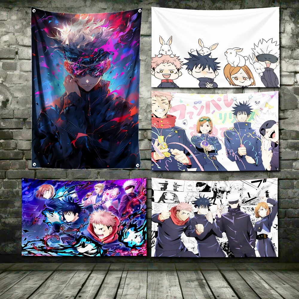 60-x-90cm-Anime-Jujutsu-Kaisen-Satoru-Gojo-Flag-Polyester-Digital ...