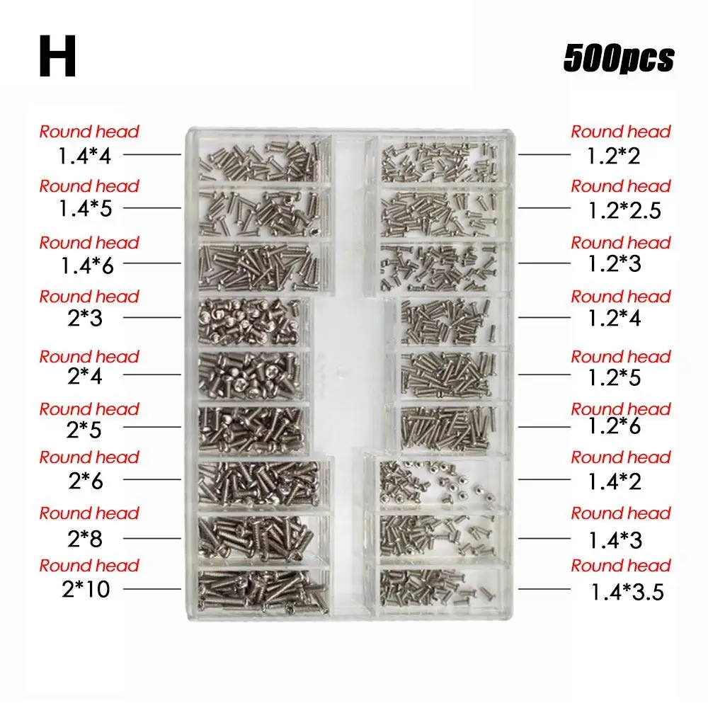 18 Sizes Watch Repair Accessory Rear Cover Repair Electronics Screw ...