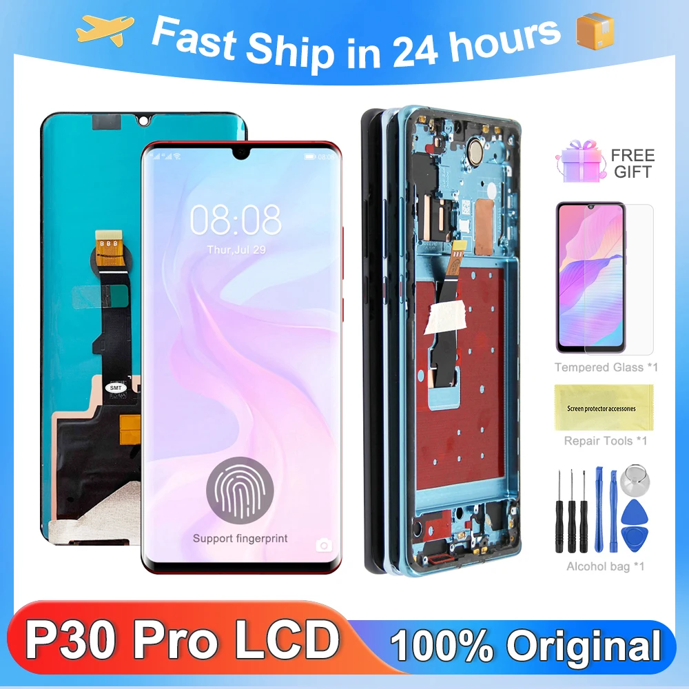 P30-Pro-6-47-Original-Display-Screen-With-Fingerprint-For-Huawei-P30 ...