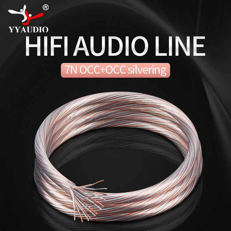 DIY 7NOCC+OCC Silver Plated Mixed Weaving Wire High Fidelity Speaker ...