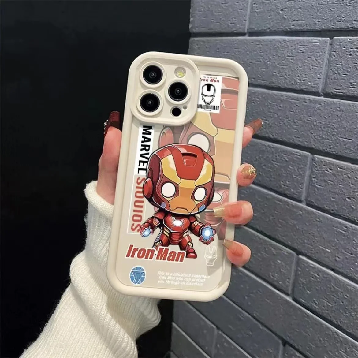 Cartoon-Marvel-Iron-man-Spiderman-Phone-Case-for-iPhone-15-14-13-11-12 ...