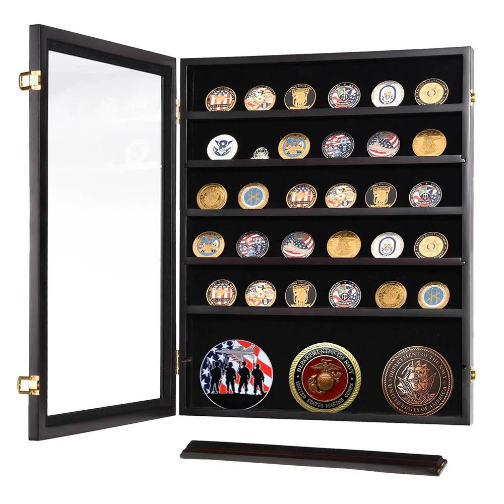 Wooden Coin Display Cases