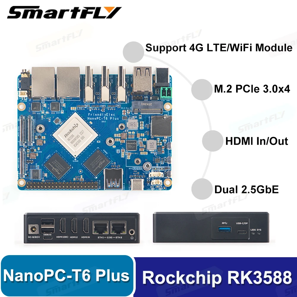 NanoPC T6 Plus / LTS Motherboard Rockchip RK3588 SOC Dev Boards Dual 2 ...
