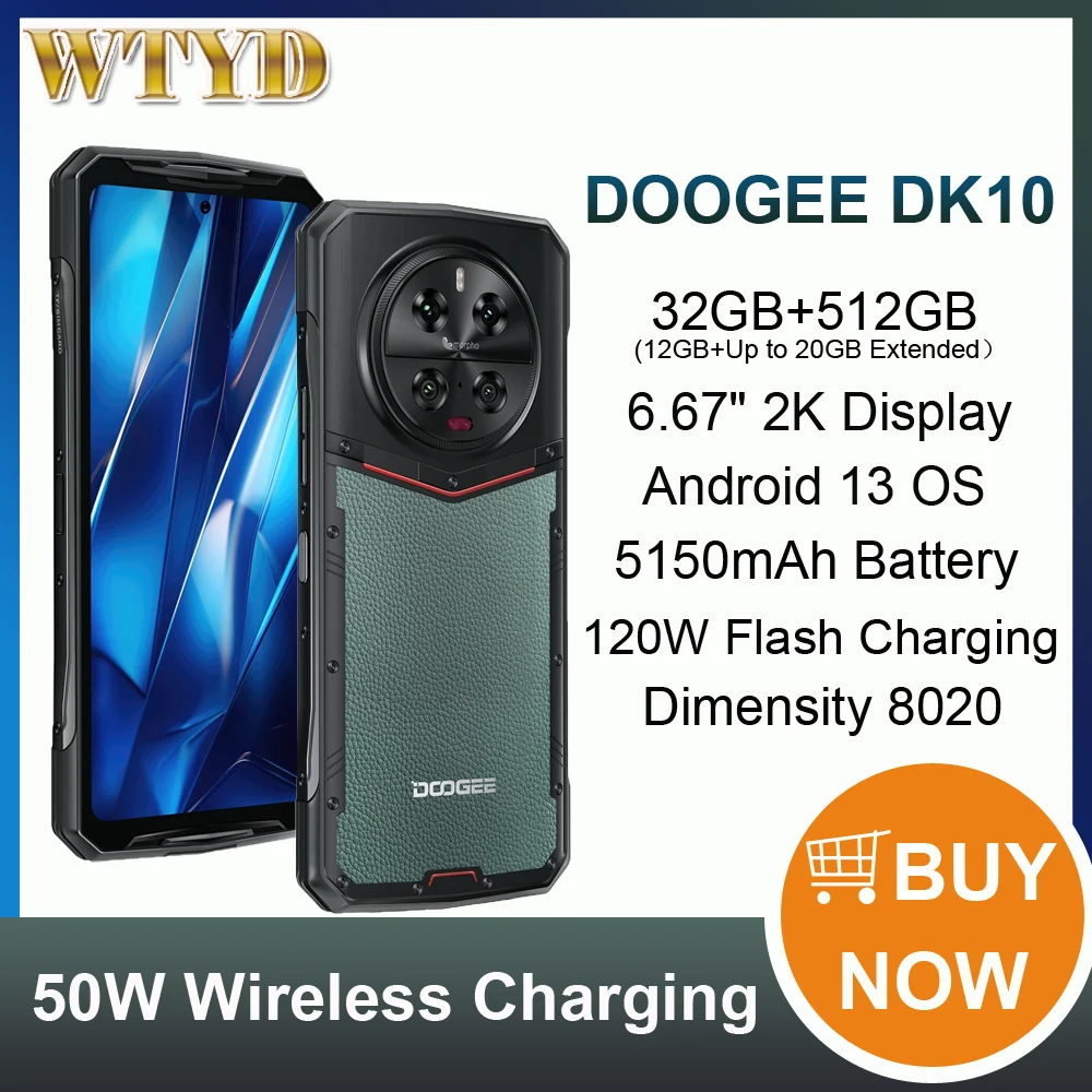 DOOGEE-DK10-Rugged-Phone-32GB-512GB-6-67-2K-Display-5150mAh-Android-13 ...