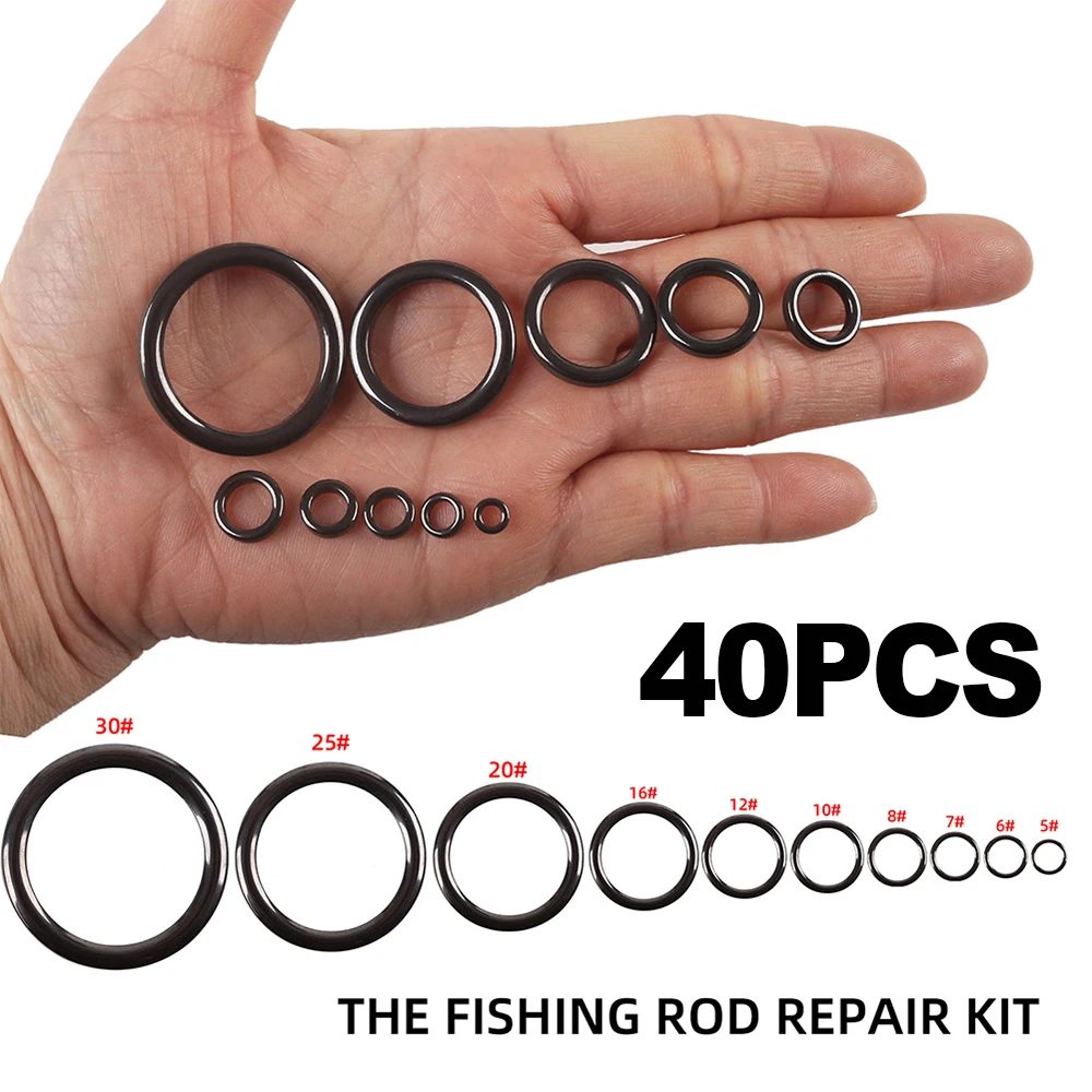 40pcs-Round-Connector-Rig-Ring-Portable-Smooth-Ceramic-Rings-Rod-Repair ...