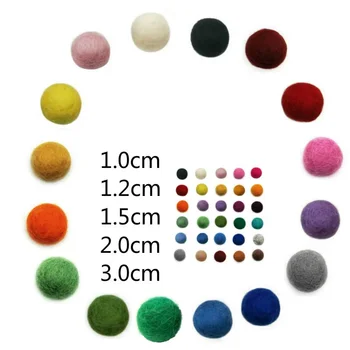 10pcs Wool Felt Balls DIY Craft Supplies Christmas Hand Made Decoration