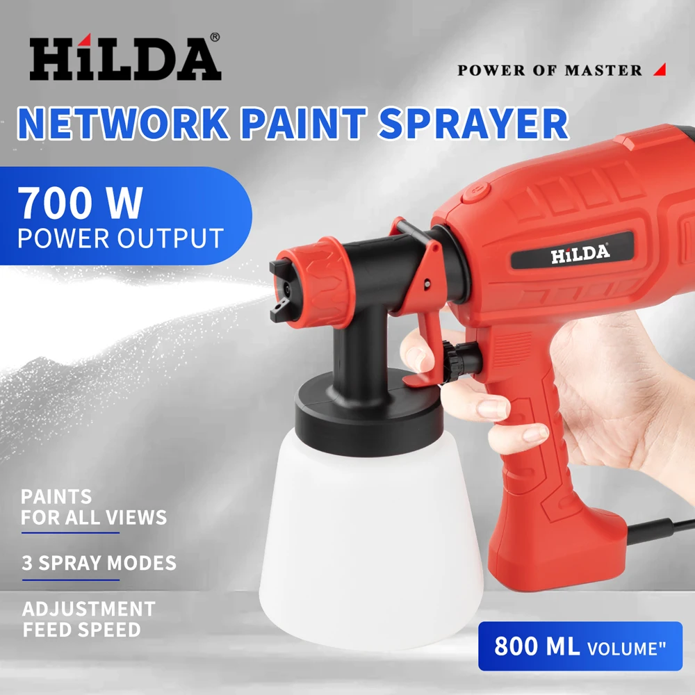 HILDA-Paint-Spray-Red-Spray-Gun-Electric-Spray-Gun-1000ml-Capacity ...