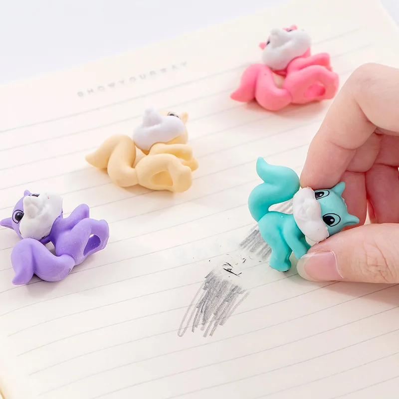 3-Pieces-batch-Creative-Squirrel-Cartoon-Cute-Animal-Eraser-Exam ...