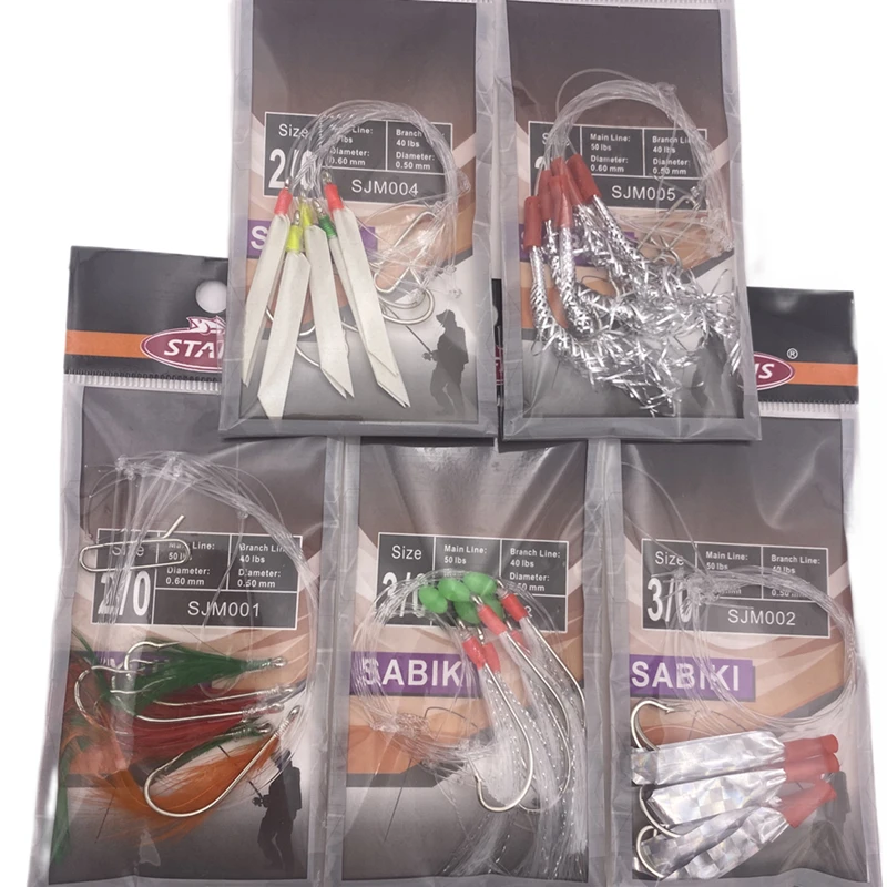 Feather-Tinsel-Tube-Fishing-Octopus-Sabiki-Rig-Hooks-squid-Rigs-String ...