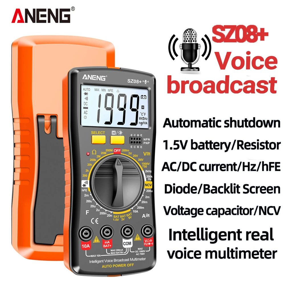 ANENG-SZ08-Intelligent-Voice-Broadcasting-Multimeter-AC-DC-Current ...