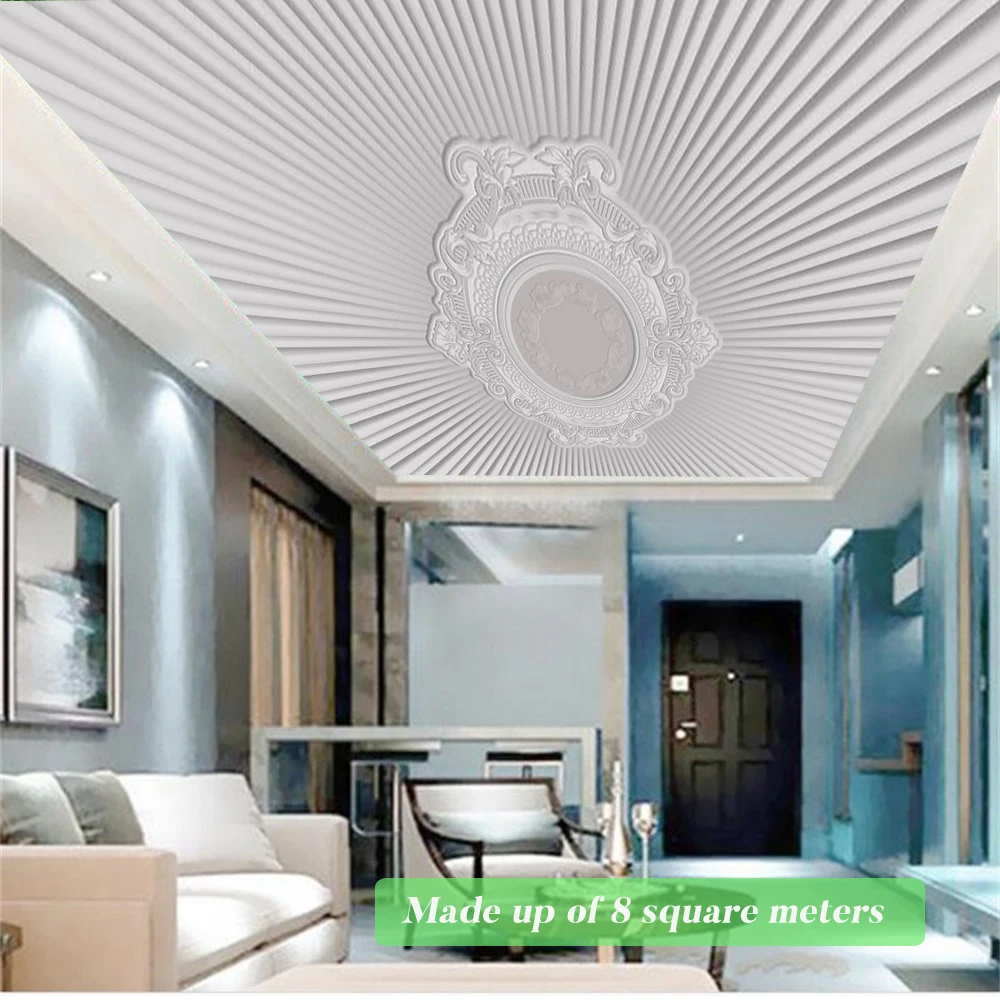 3D Vision Wallpaper Ceiling Living Room Modern Minimalist European ...