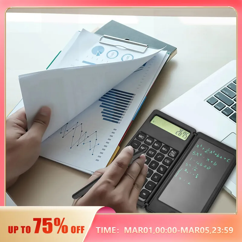 Basic-Calculator-with-Notepad-12-Digit-Large-Display-Office-Desk ...