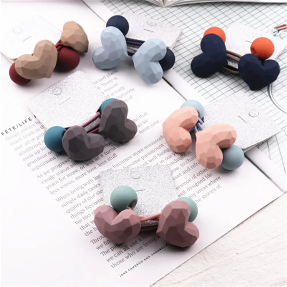 Girls Kids Cartoon Elastic Hair Band Rubber Tie Acrylic Hair ...