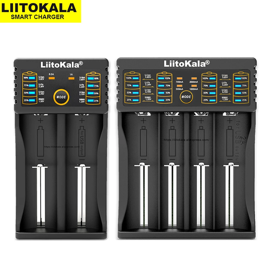 Liitokala Lii-202 Lii-402 Rechargeable Battery Charger 3.7V 18650 18350 ...