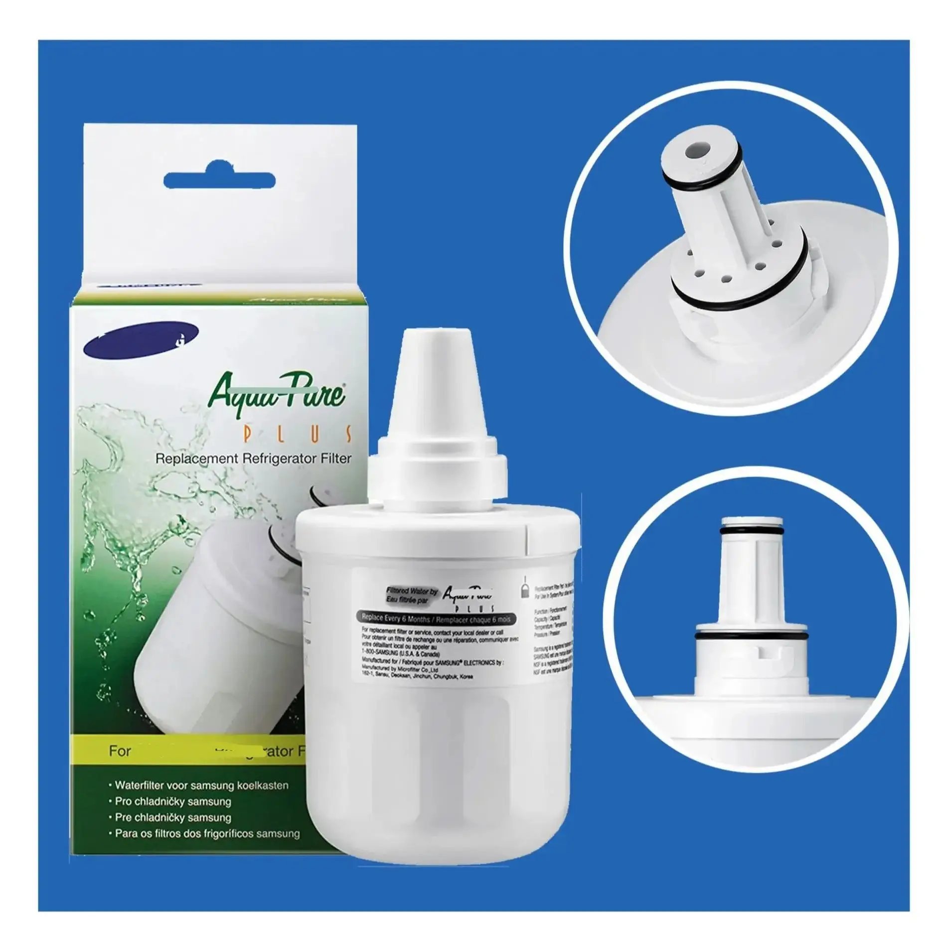 Replace DA29-00003F DA29-00003A DA29-00003B Aqua Pure Plus refrigerator filter 2 pack DA61 ...