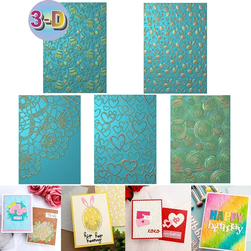 3D Embossing Folder Easter Celebrate Cake Valentine's Day Love ...