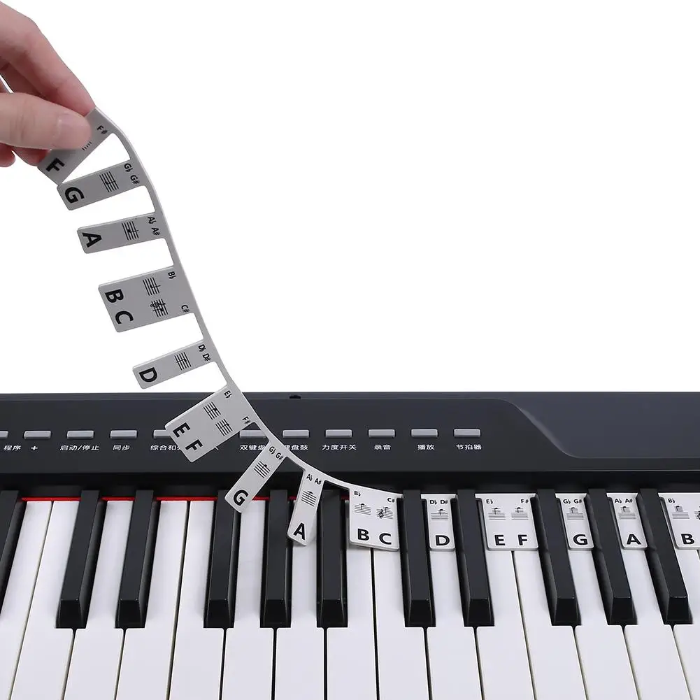 YOUZI-88-key-61-key-Piano-Keyboard-Stickers-Paste-free-Removable-Piano ...