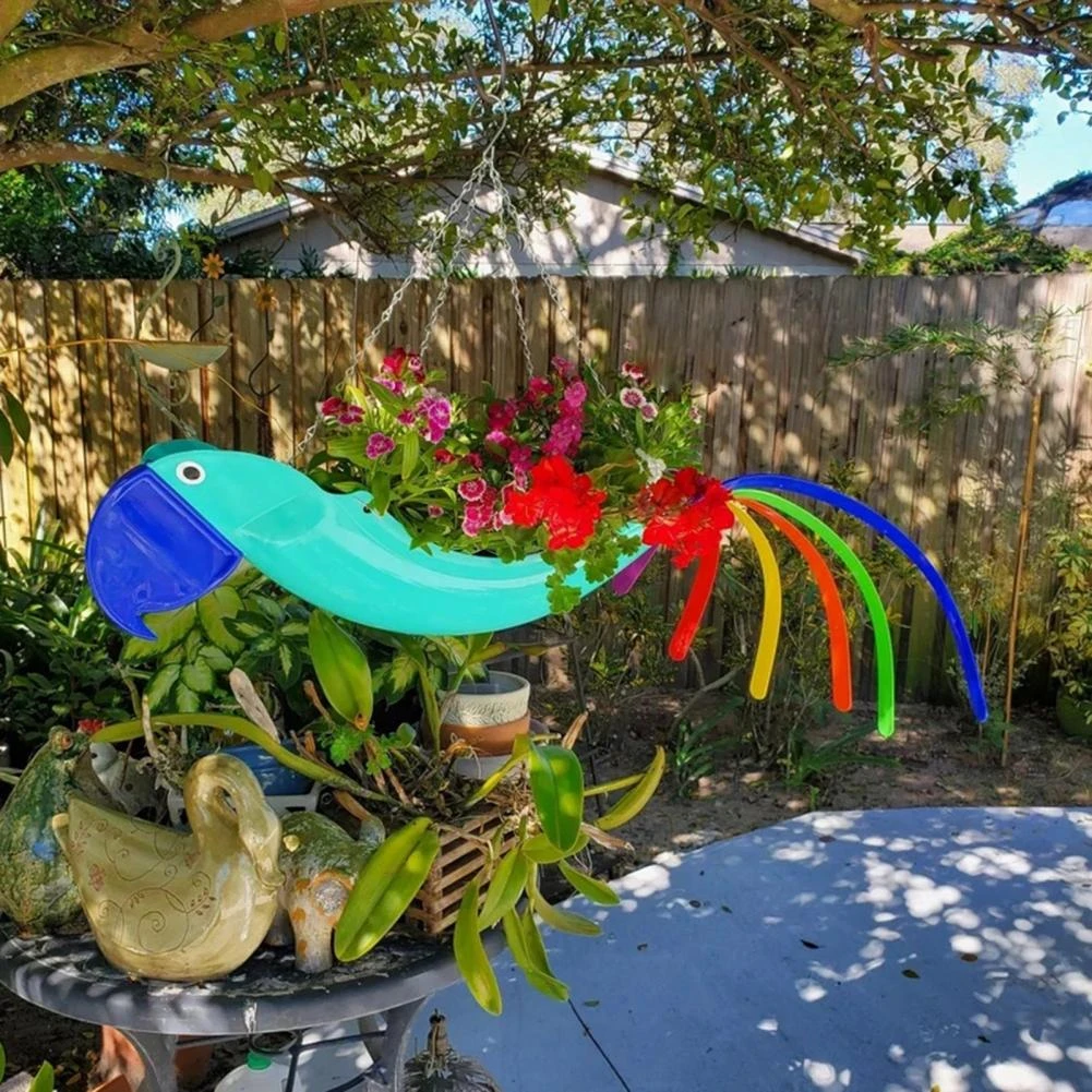 1 Set Flower Pot Exquisite Shape Rust-proof Metal Colorful Flying ...