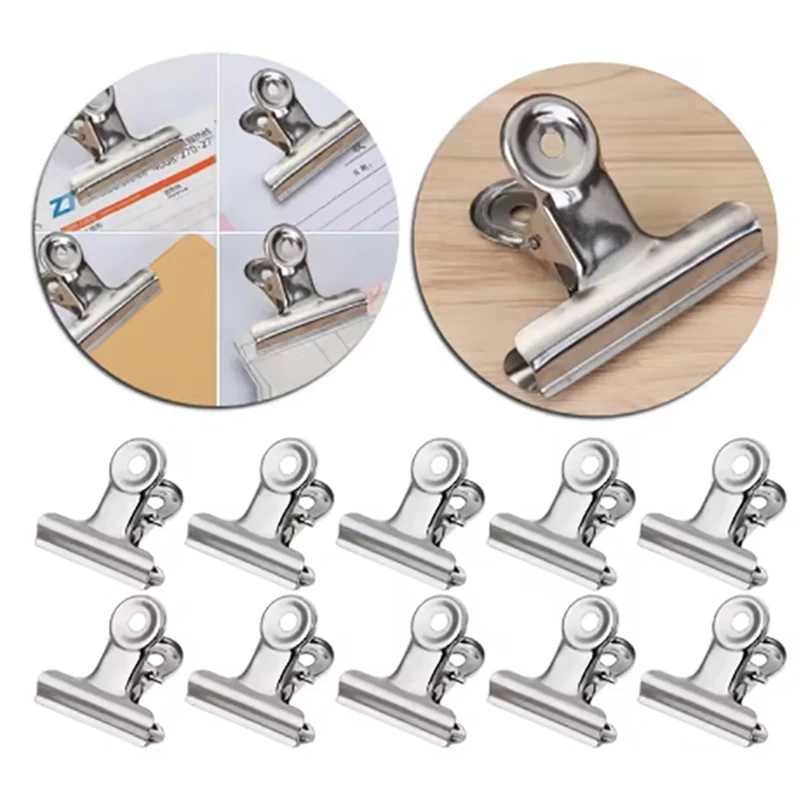 ‌5PCS/Set Durable Metal Foldback Binder Clips (22-63mm) | Multi-Size ...