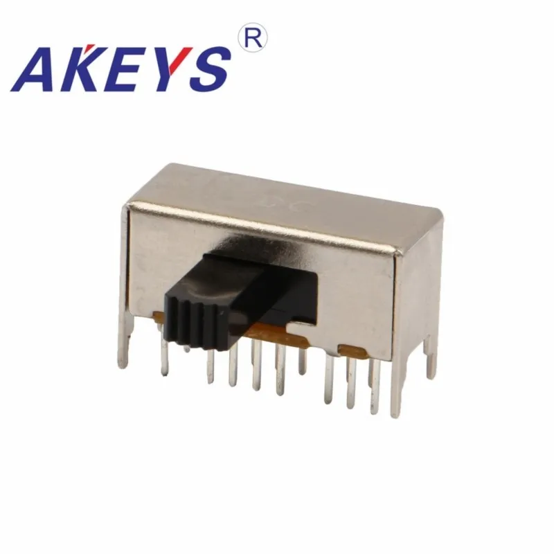 10PCS-SK-43D01-4P3T-Four-pole-three-throw-slide-switch-side-insert-16 ...