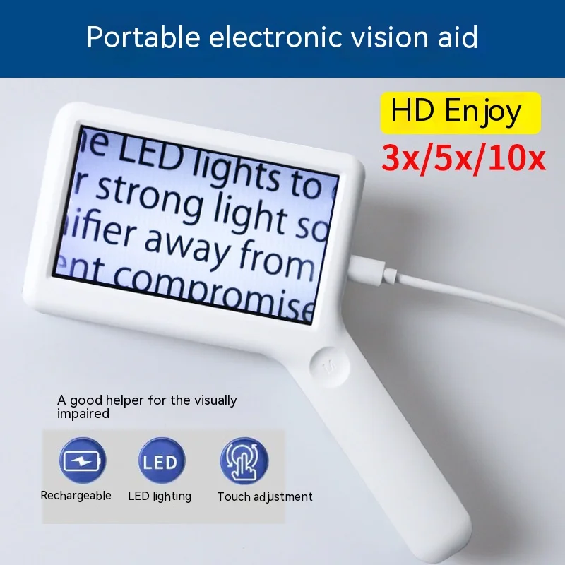 Digital-Magnifying-Glass-3X-5X10X-Portable-High-Definition-Electronic ...