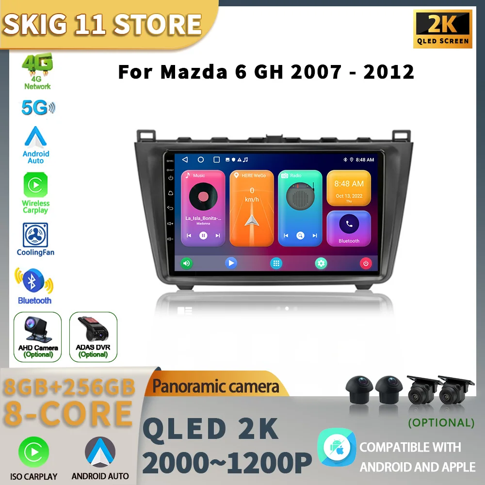 Radio-con-GPS-para-coche-reproductor-Multimedia-con-Android-13-CarPlay ...