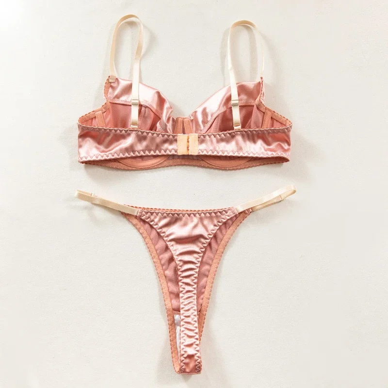 Sexy Female Lingerie 2 Pcs Sets Fancy Patchwork Bras and Thongs Women ...